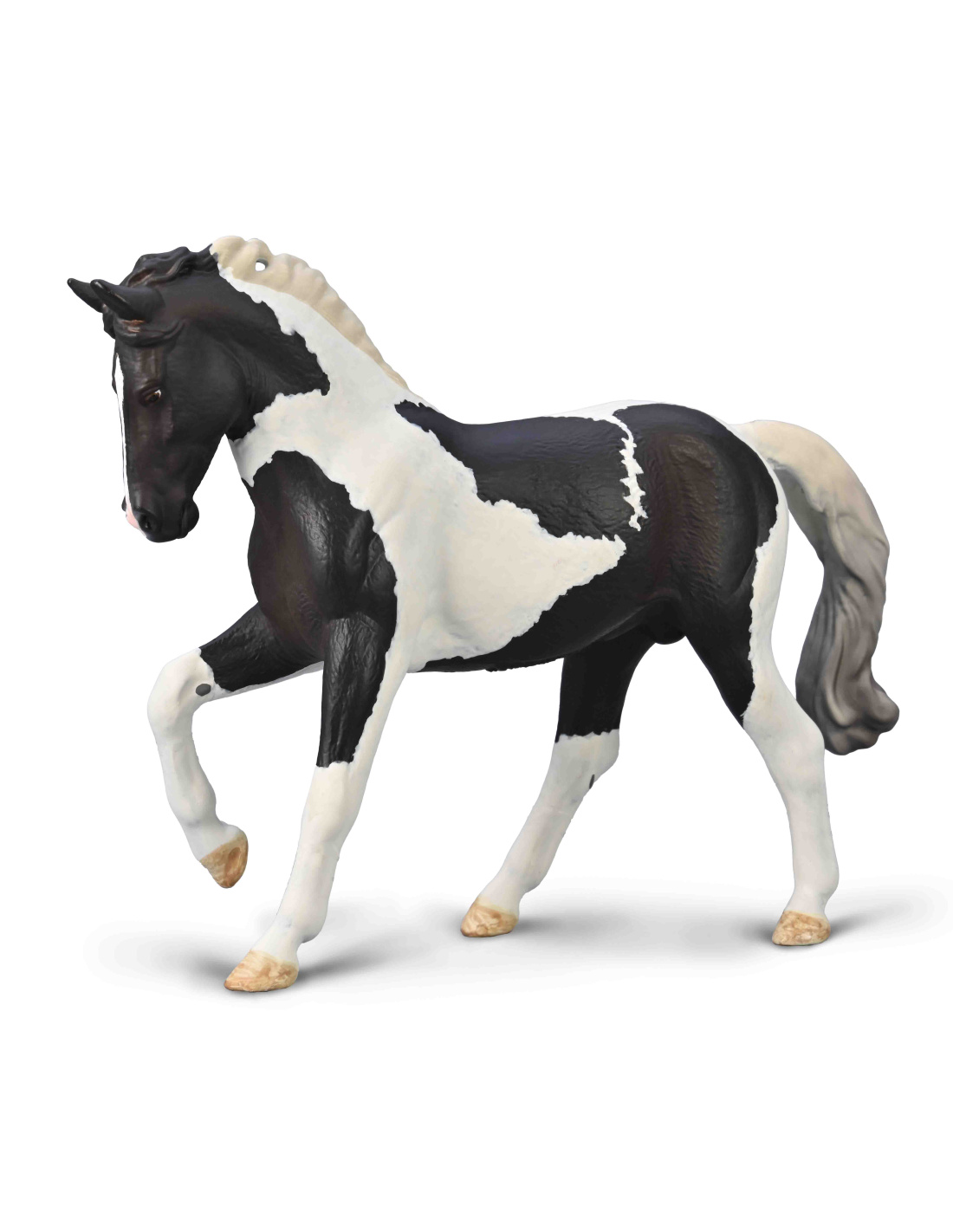 Figurine Étalon Warmblood Collecta | Cheval Noir Tobiano 15,2cm ...